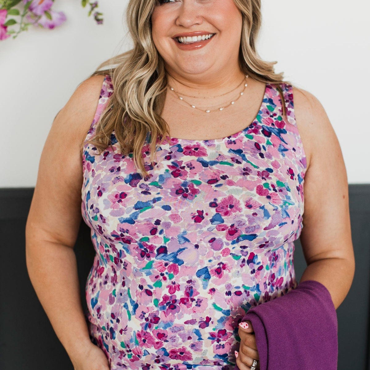 So Much To See Floral Tank Top- Purple – The Pulse Boutique