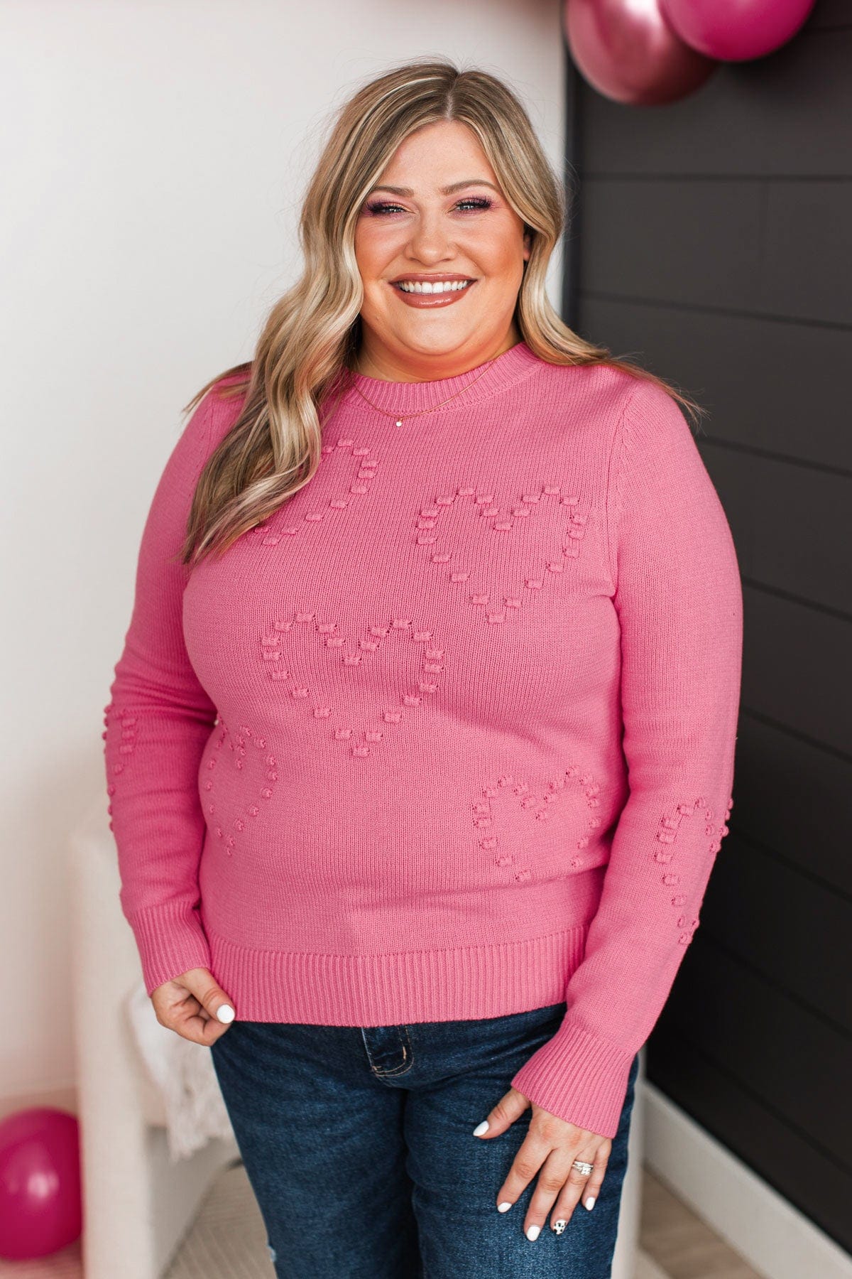 A Love To Remember Knit Sweater- Pink – The Pulse Boutique