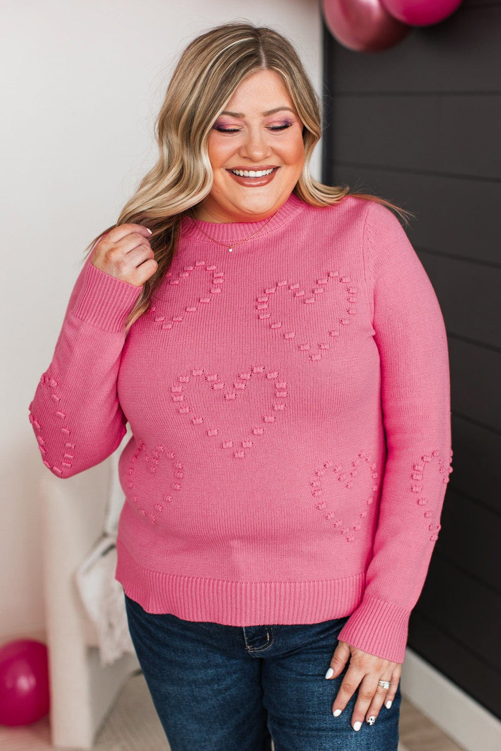 A Love To Remember Knit Sweater- Pink – The Pulse Boutique