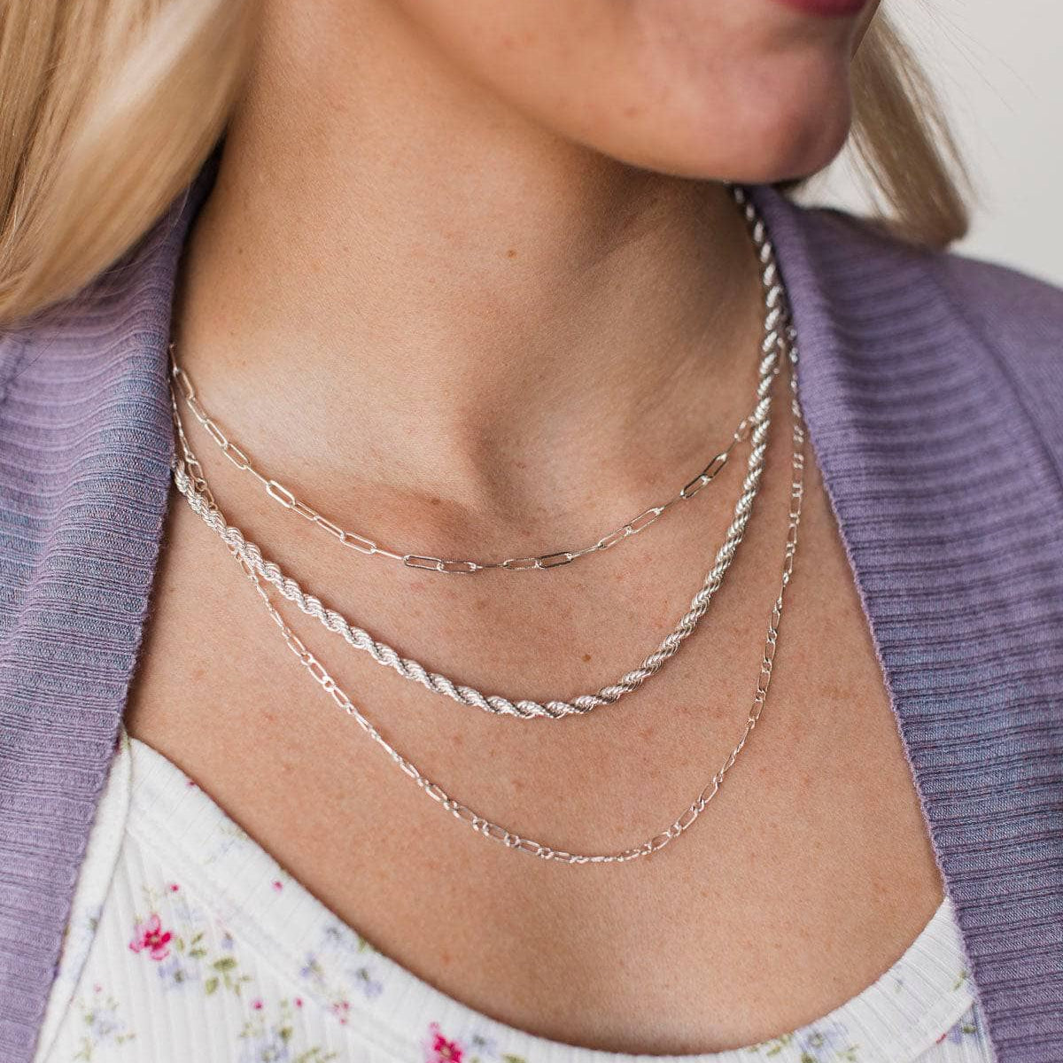 Luxurious Layered Chain Necklace- Silver – The Pulse Boutique