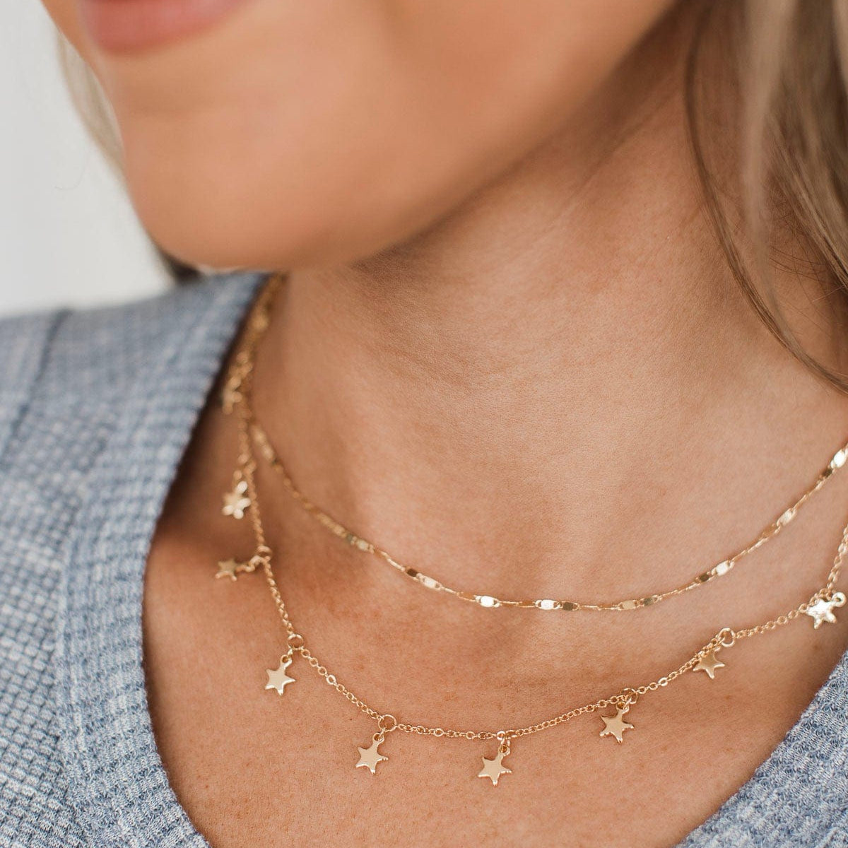 Brightest Stars 2-Tier Necklace- Gold – The Pulse Boutique