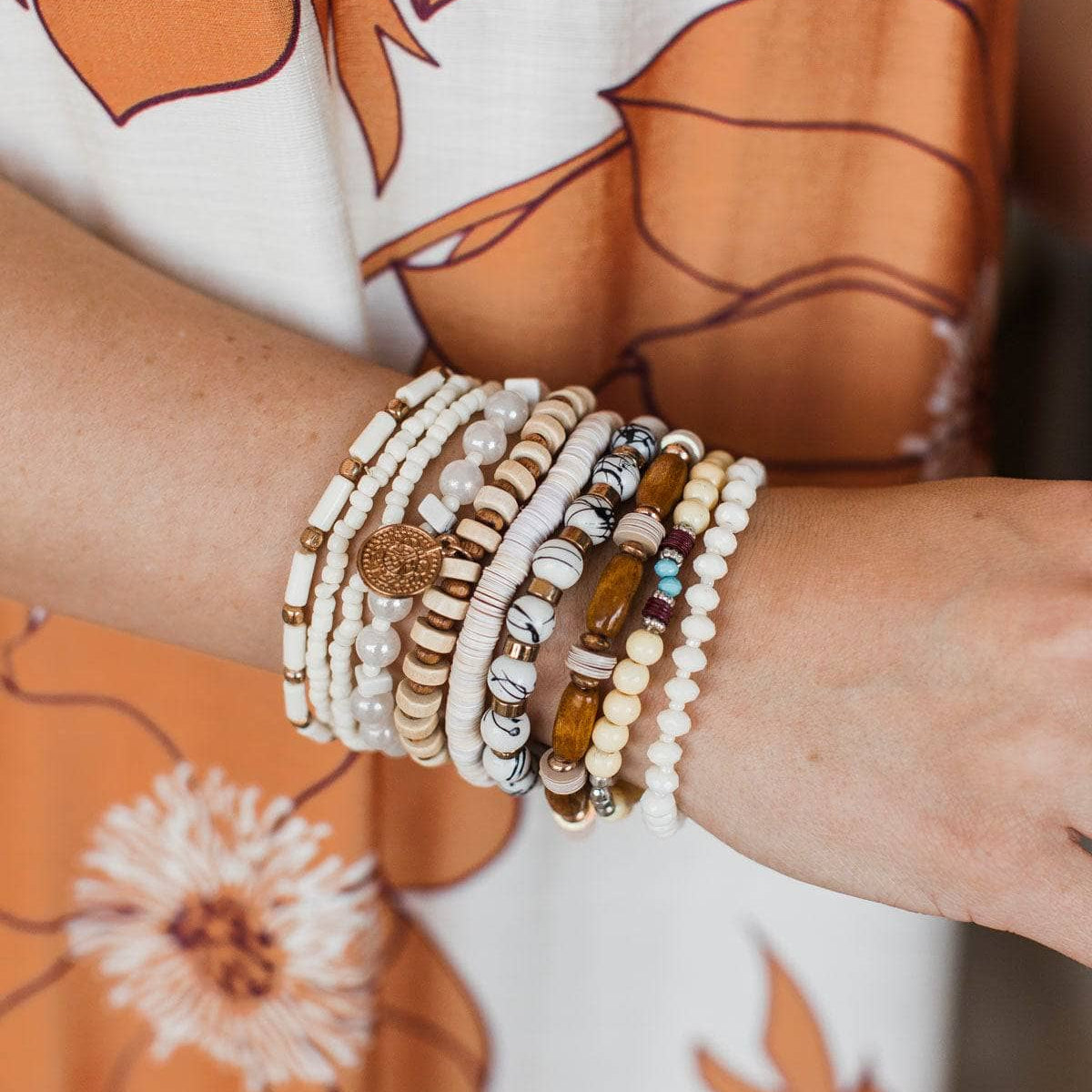 Charming Love Stackable Bracelet Set- Ivory – The Pulse Boutique