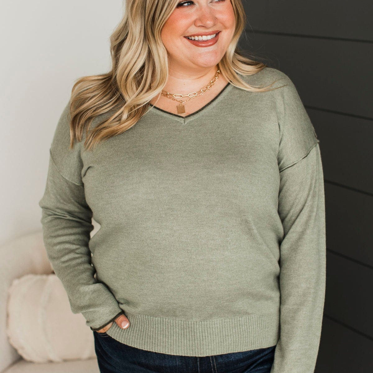 Days To Remember Knit Sweater- Sage – The Pulse Boutique