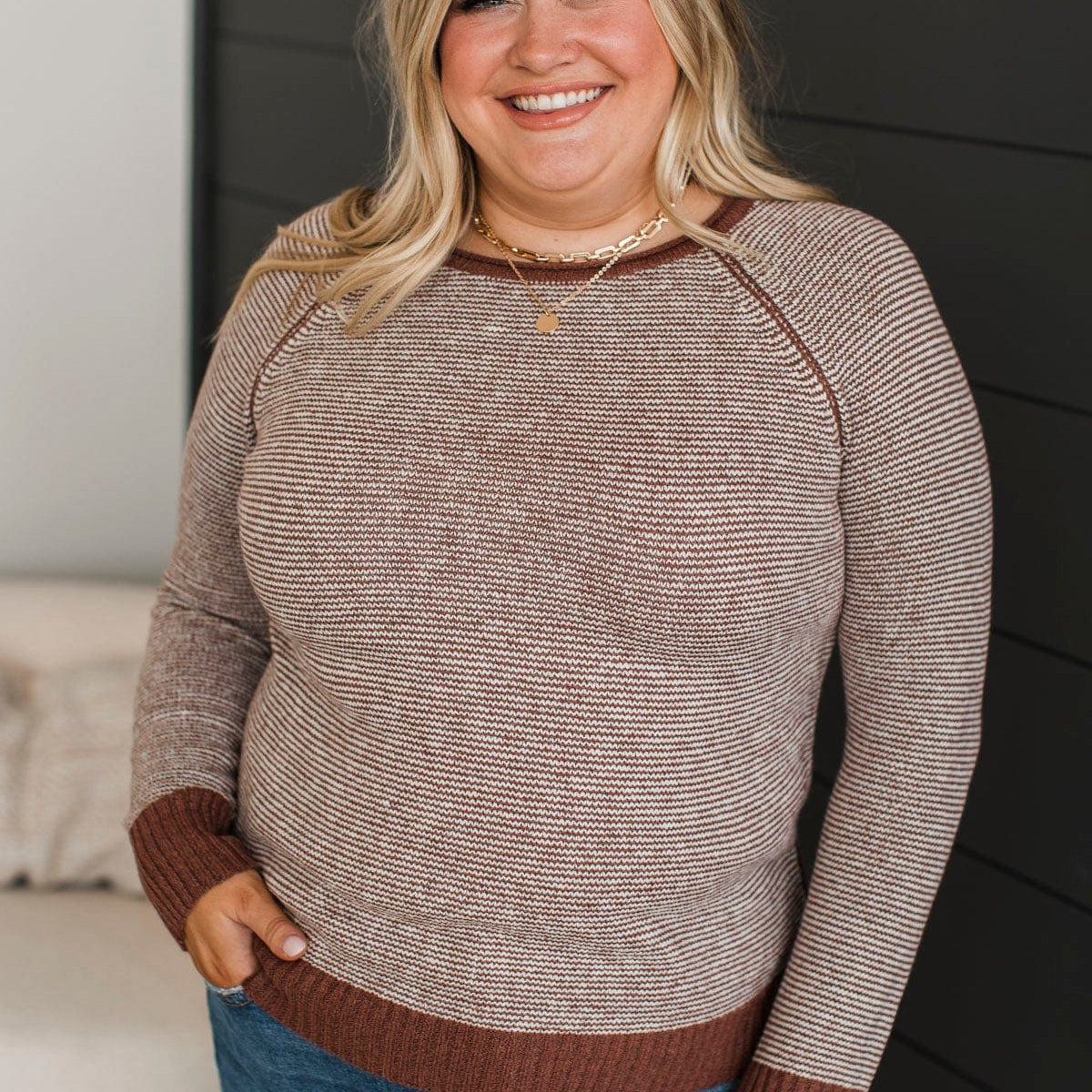 Idyllic Moments Knit Sweater- Red Bean – The Pulse Boutique