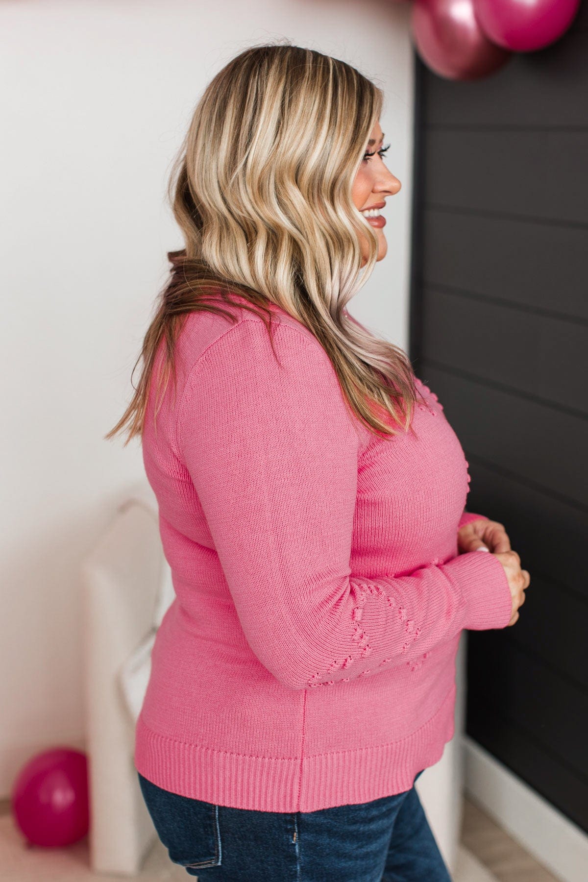 A Love To Remember Knit Sweater- Pink – The Pulse Boutique