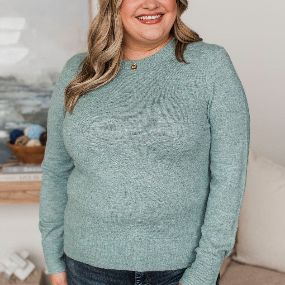 Easy To Remember Lightweight Sweater- Sage – The Pulse Boutique