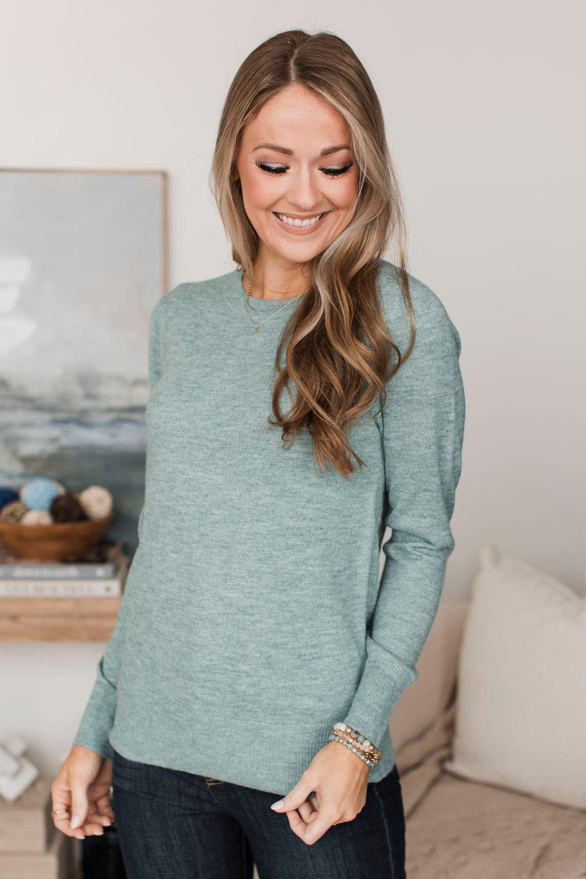 Easy To Remember Lightweight Sweater- Sage – The Pulse Boutique