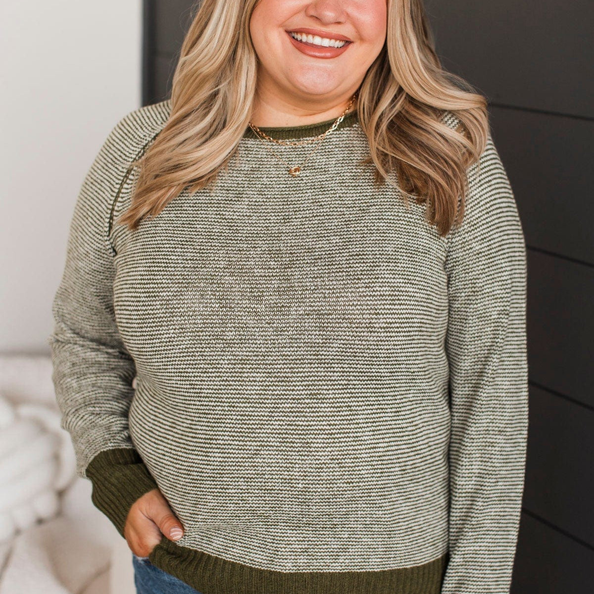 Idyllic Moments Knit Sweater- Olive – The Pulse Boutique