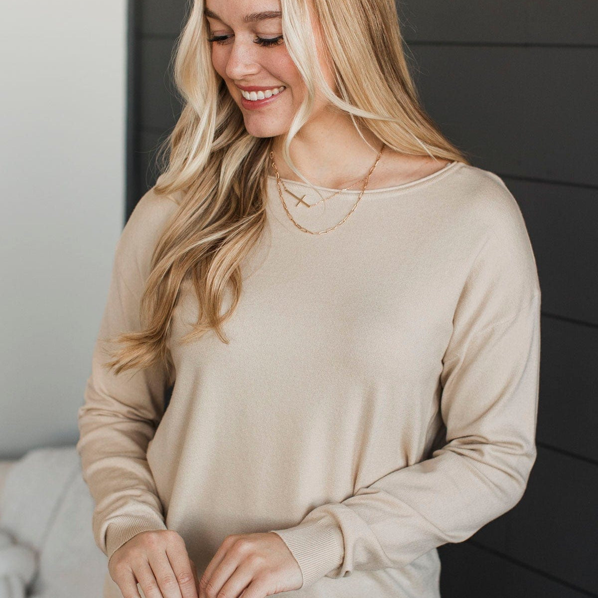Infatuated With You Knit Sweater- Almond – The Pulse Boutique