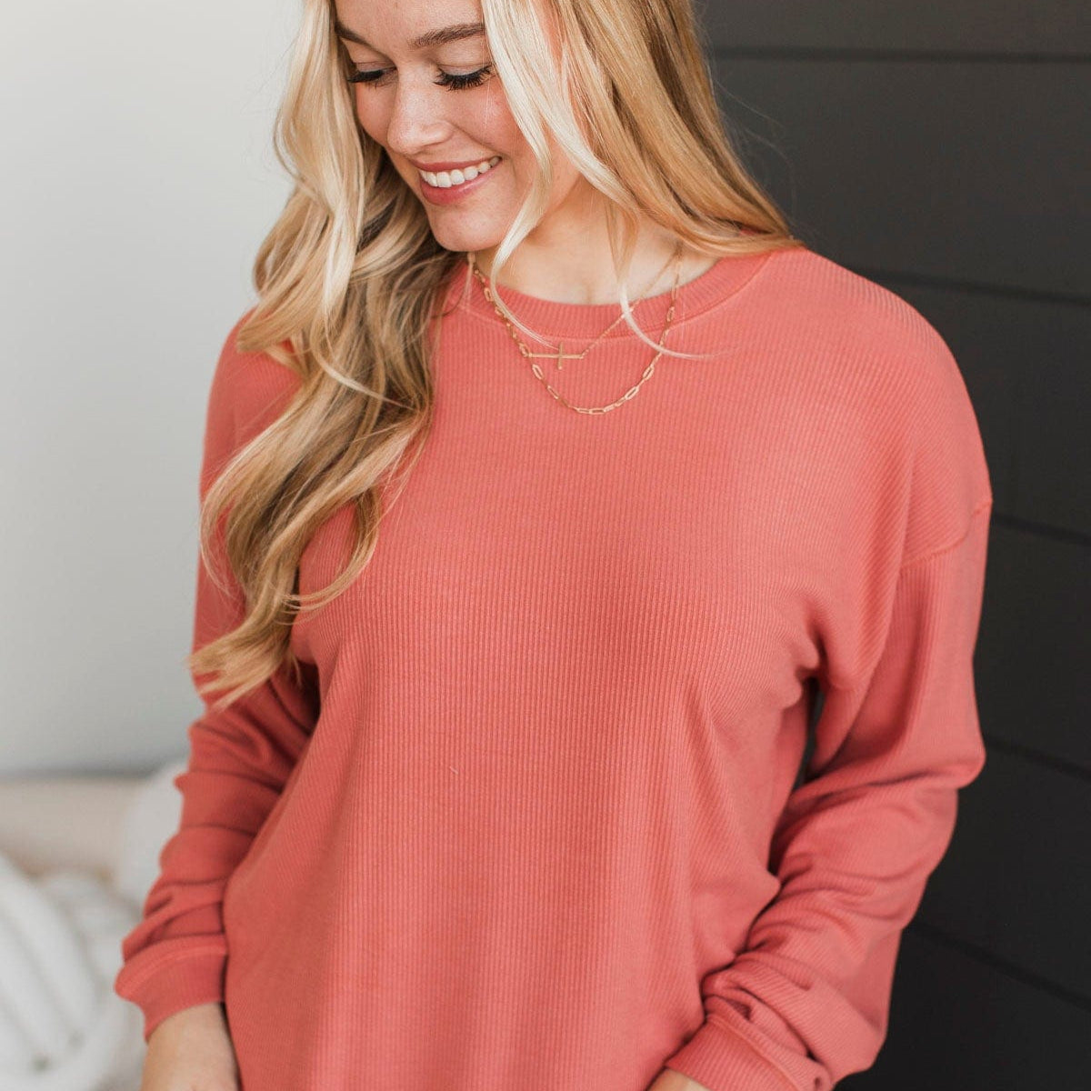 Express It All Knit Pullover Top- Dark Peach – The Pulse Boutique