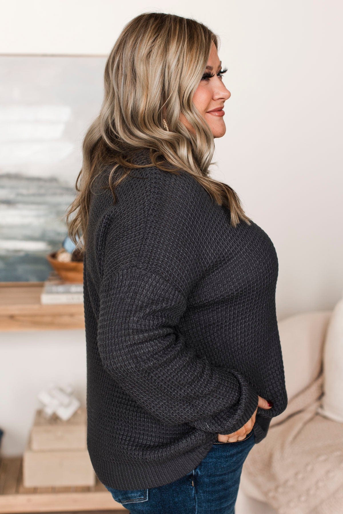 Captivating In Color Knit Sweater- Charcoal – The Pulse Boutique