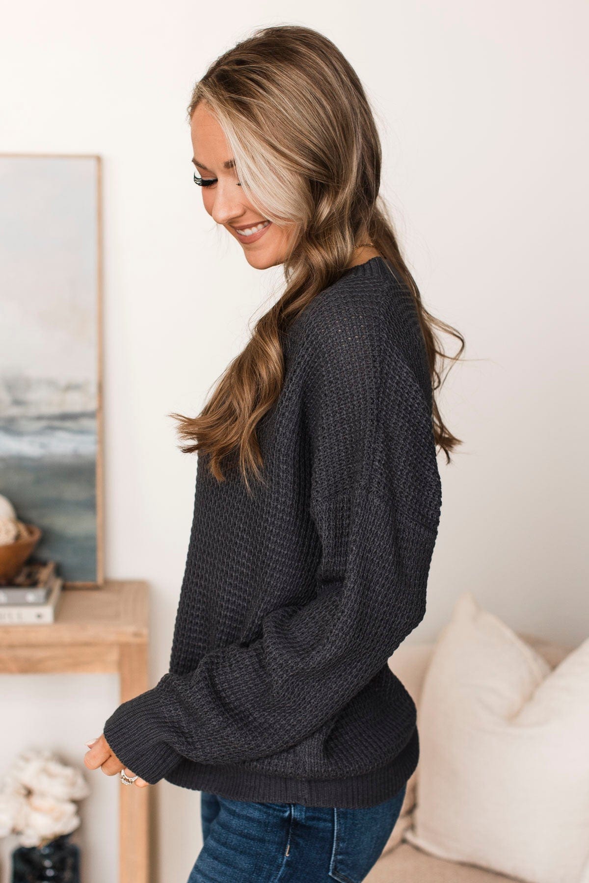 Captivating In Color Knit Sweater- Charcoal – The Pulse Boutique