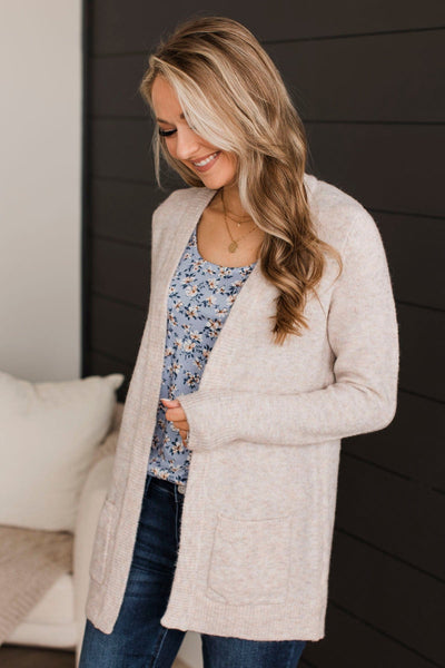 Think It Over Knit Cardigan- Oatmeal – The Pulse Boutique