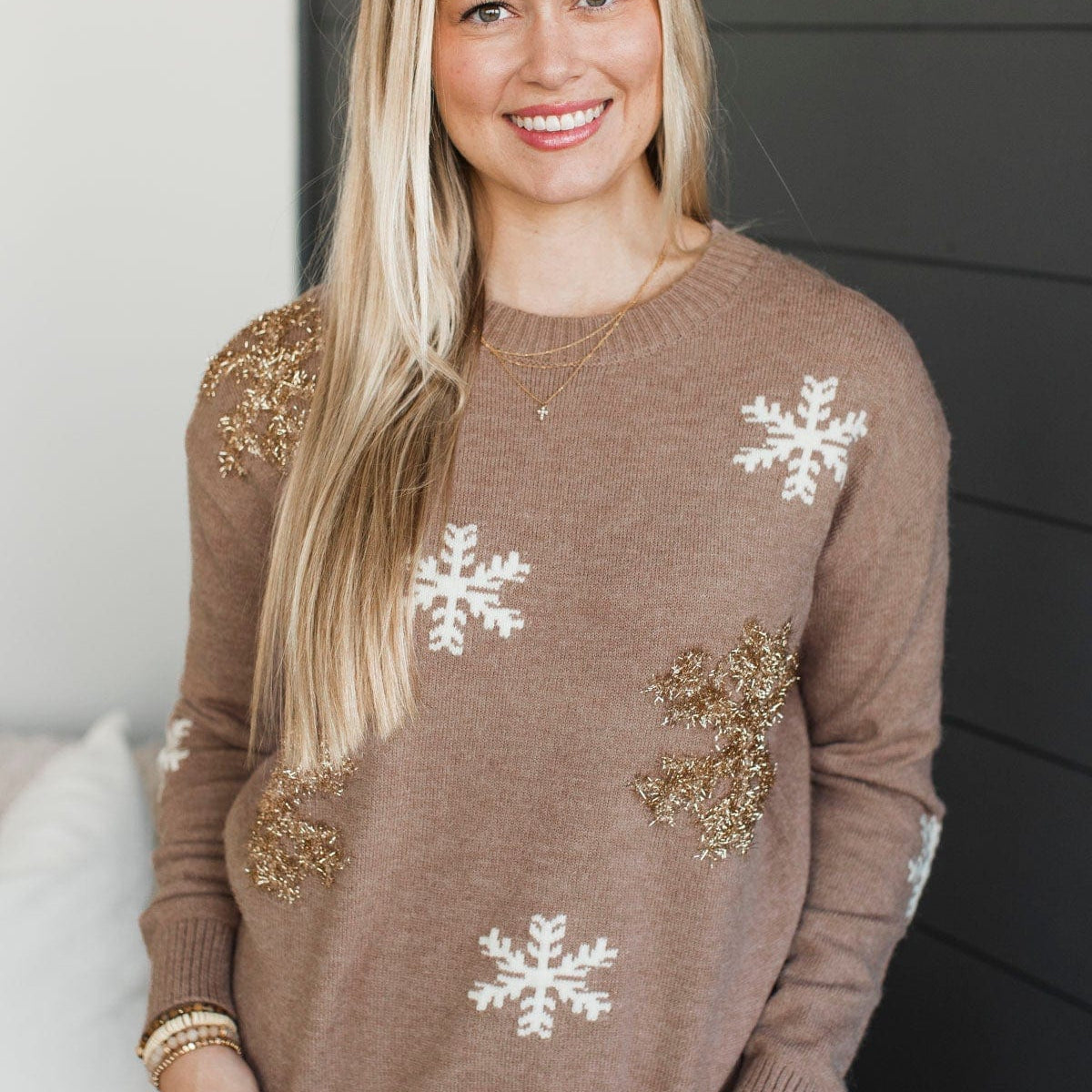 That First Snow Feeling Knit Sweater- Mocha – The Pulse Boutique