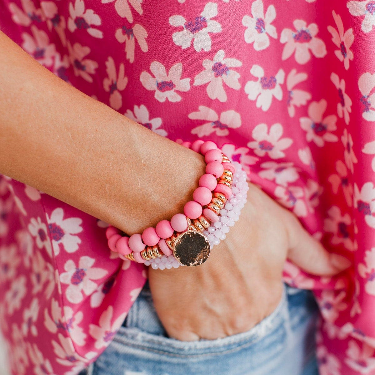 Elevated Trends Bracelet Set- Pink – The Pulse Boutique