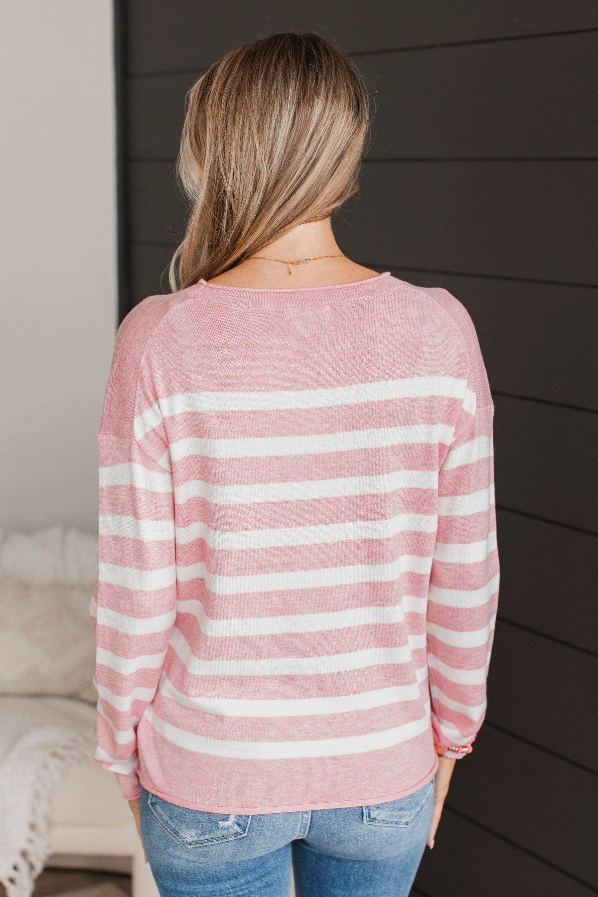 Meant To Mesmerize Striped Sweater- Pink – The Pulse Boutique
