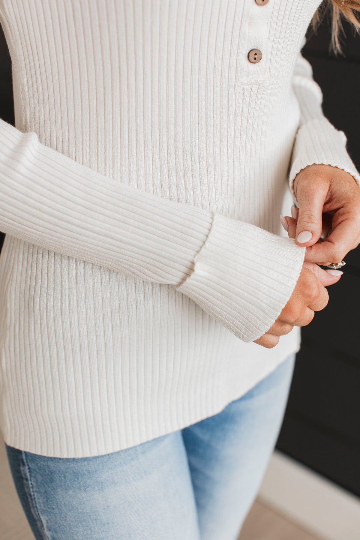 Endlessly Impressive Ribbed Knit Top- Ivory – The Pulse Boutique