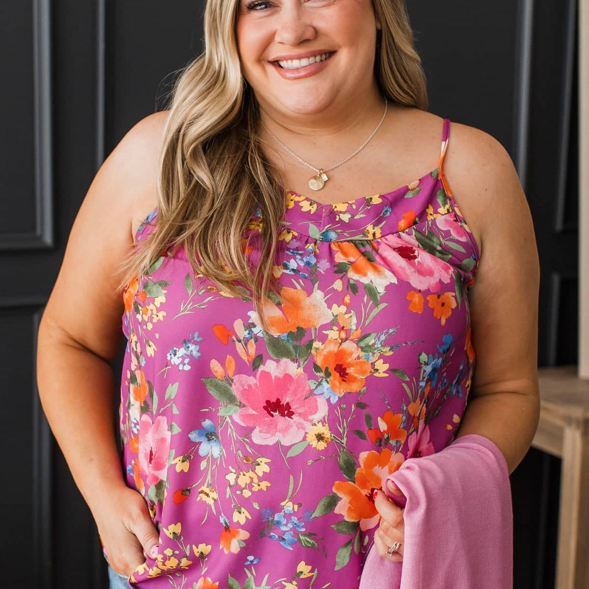 Ready For The Future Floral Tank Top- Orchid – The Pulse Boutique