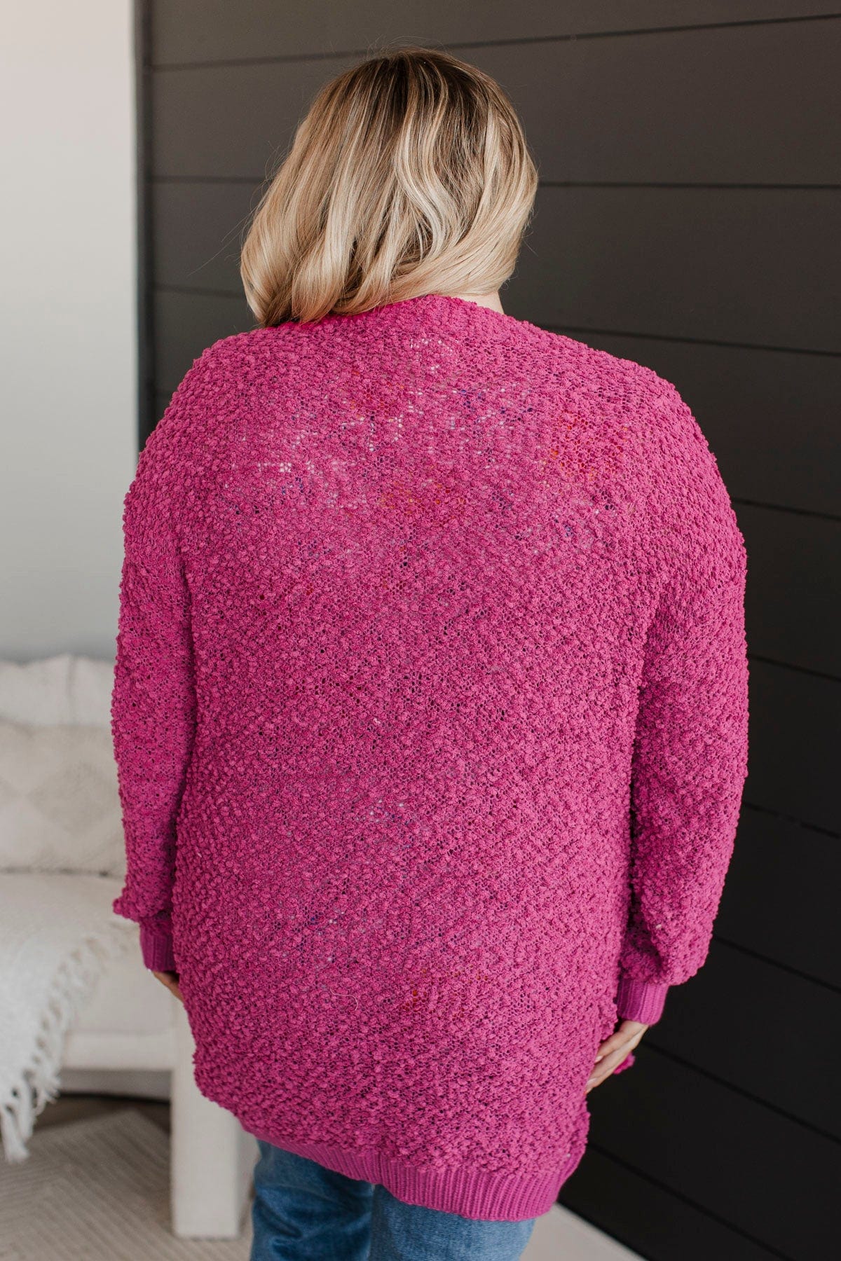 Movie Date Popcorn Knit Cardigan- Magenta – The Pulse Boutique