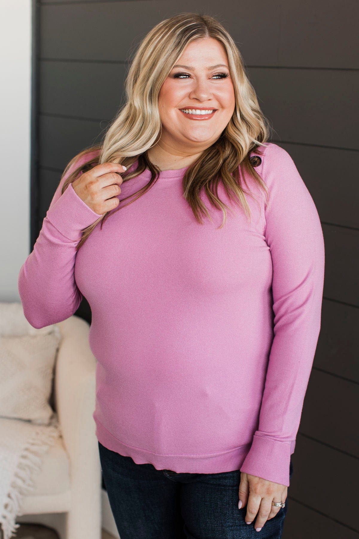 Stay Cozy Knit Sweater- Orchid – The Pulse Boutique