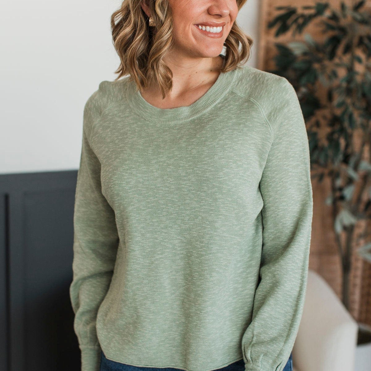 Choose Yourself Knit Sweater- Sage – The Pulse Boutique
