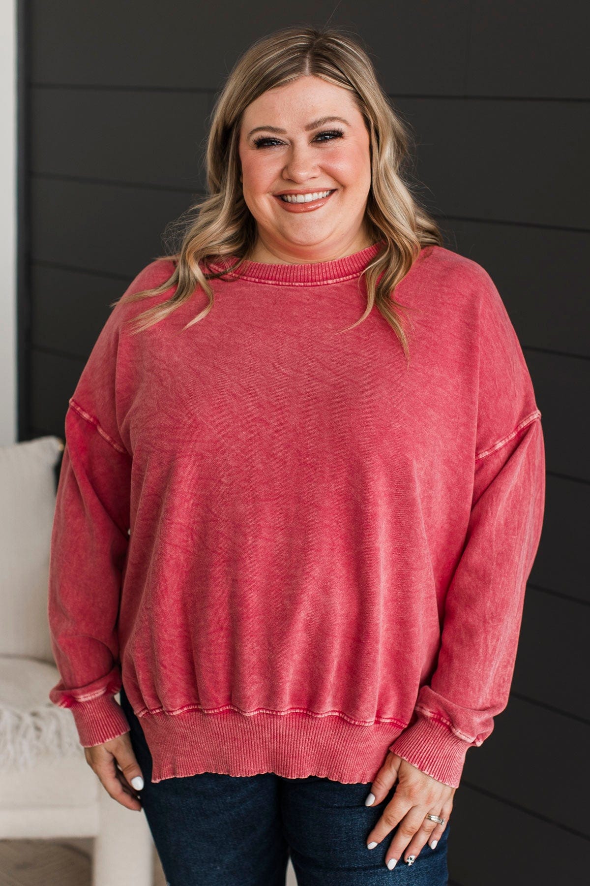 Ready To Roll Pullover Top- Fuchsia – The Pulse Boutique
