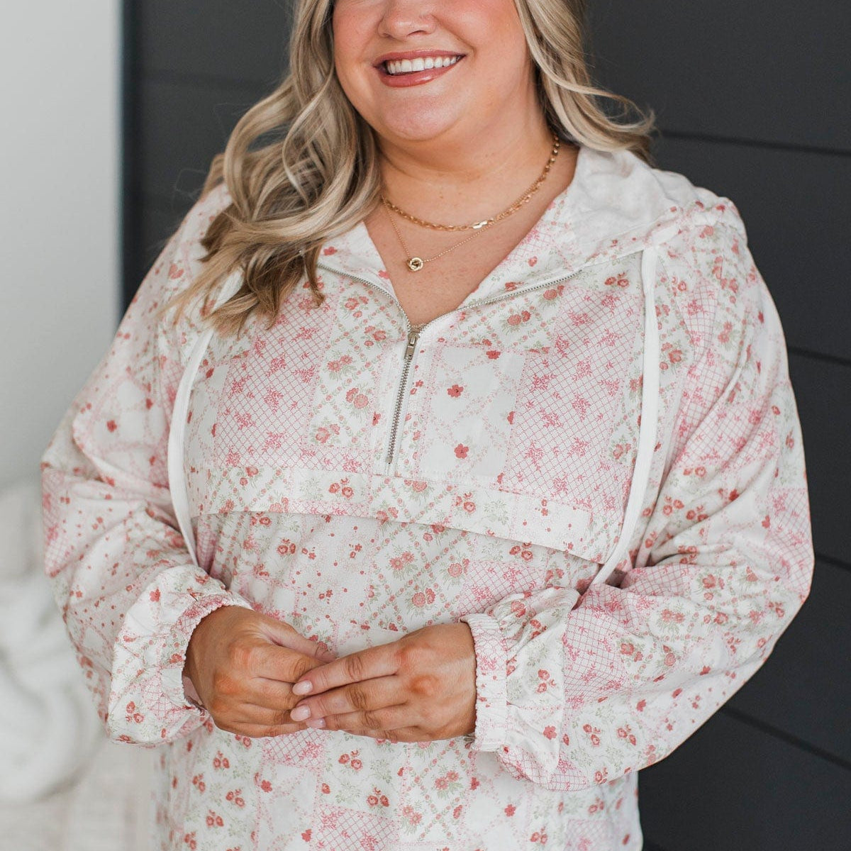 Fond Feelings Floral Windbreaker Jacket- Ivory & Pink – The Pulse Boutique