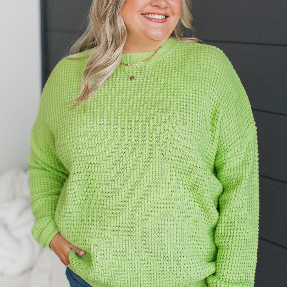 Captivating In Color Knit Sweater- Lime Green – The Pulse Boutique