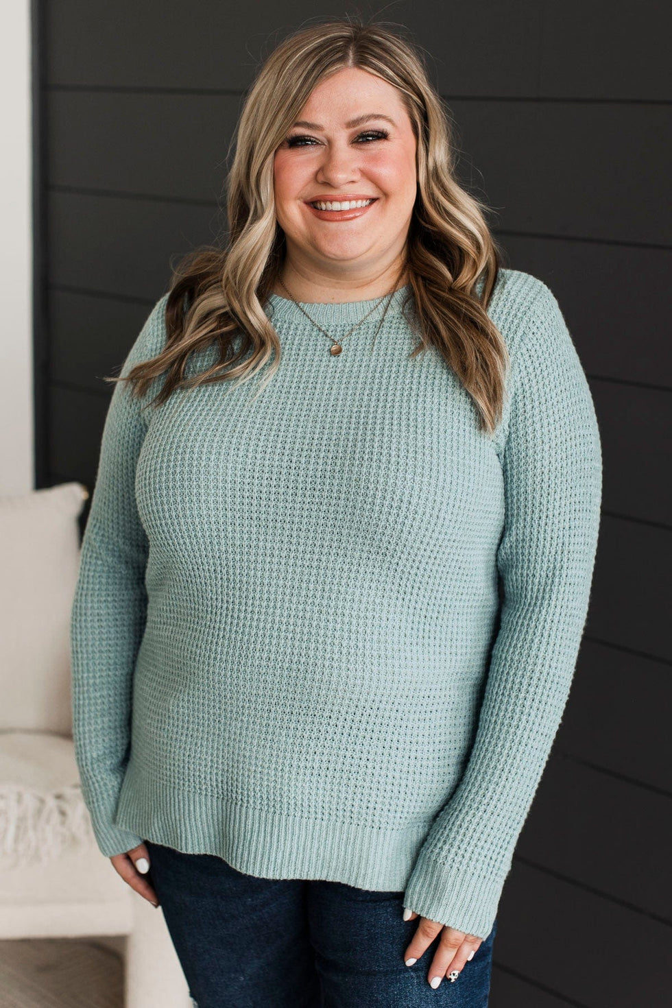 Absolutely Amazing Knit Sweater- Light Blue – The Pulse Boutique