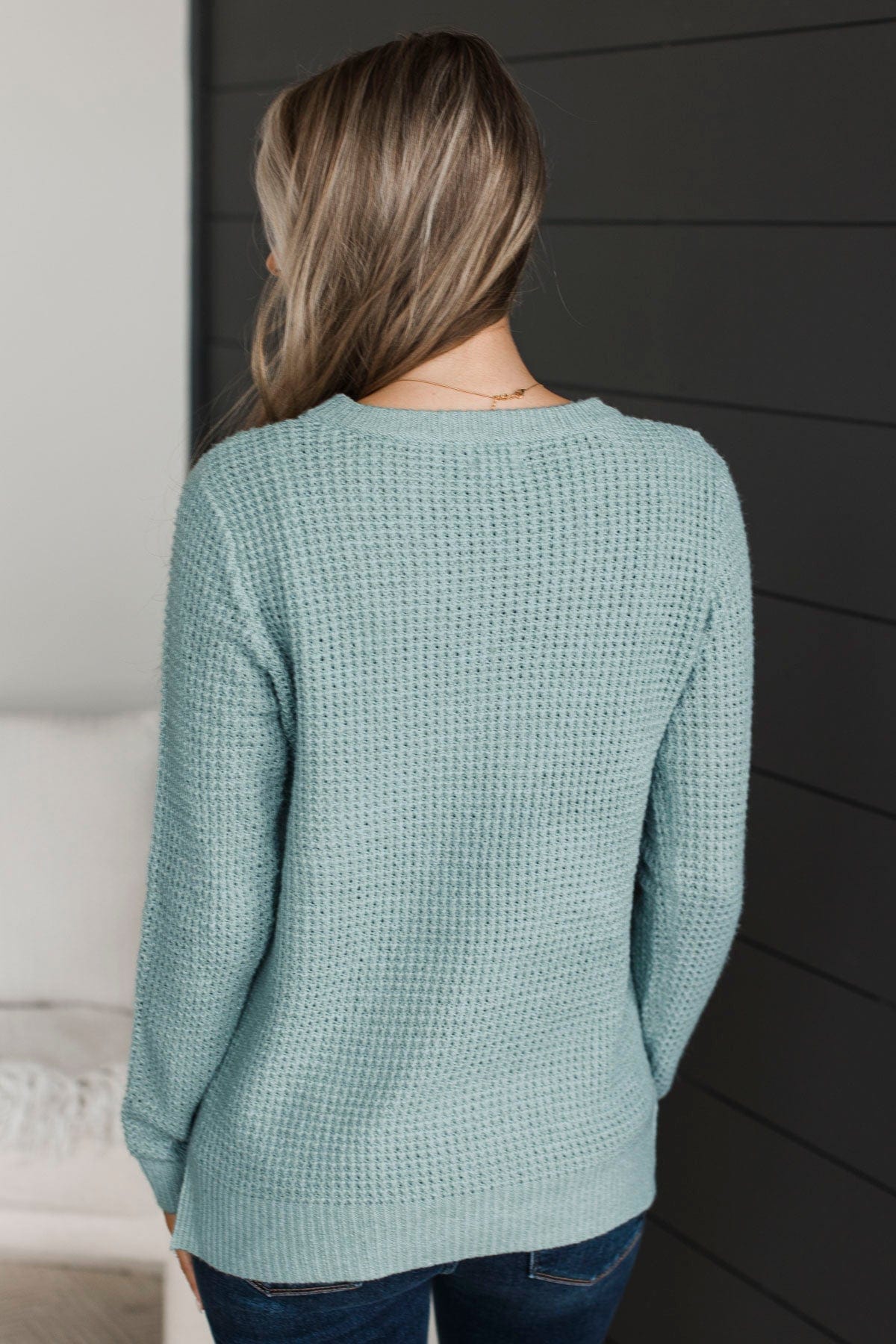 Absolutely Amazing Knit Sweater- Light Blue – The Pulse Boutique