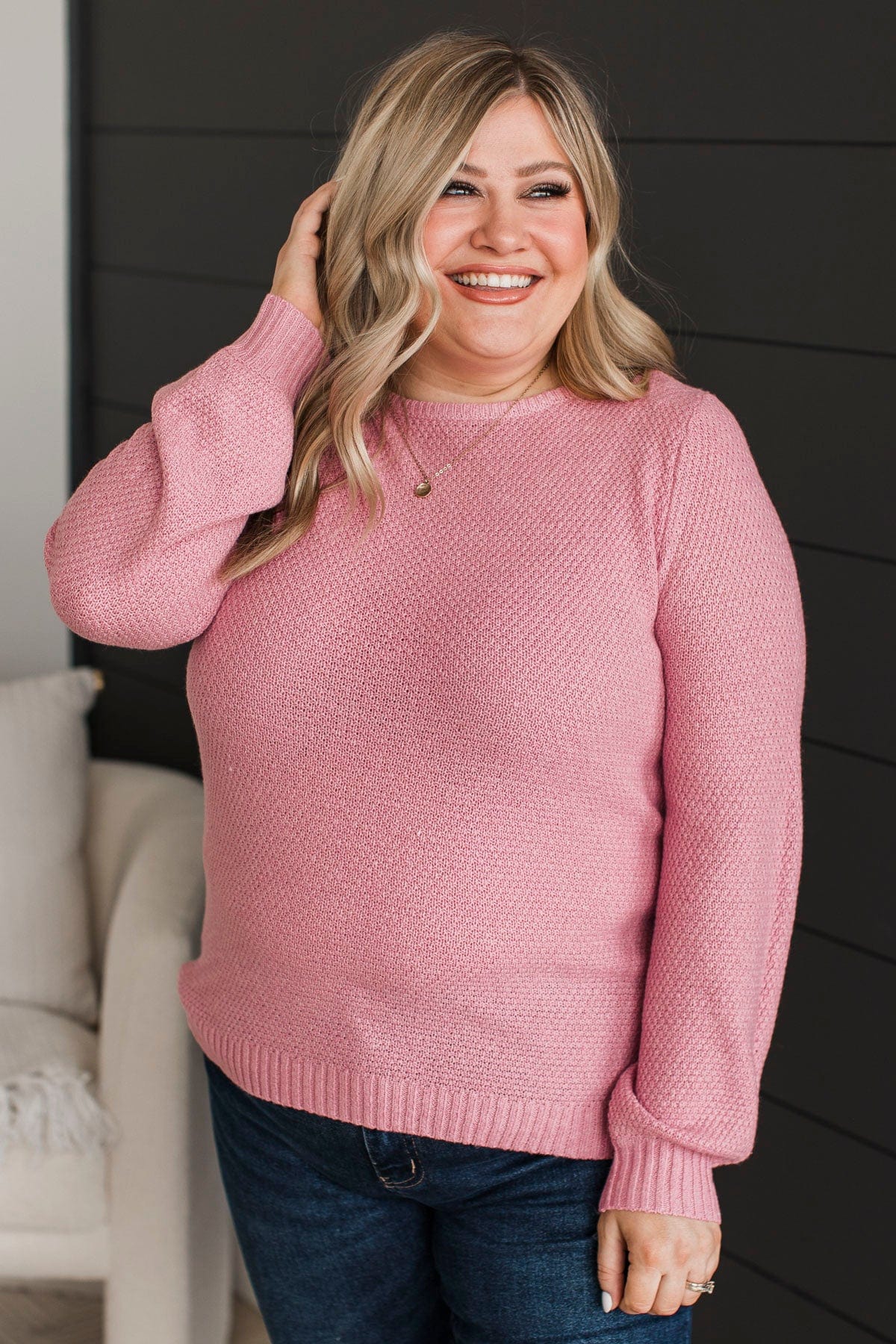 Start Fresh Knit Sweater- Pink – The Pulse Boutique