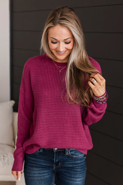 Captivating In Color Knit Sweater- Berry – The Pulse Boutique