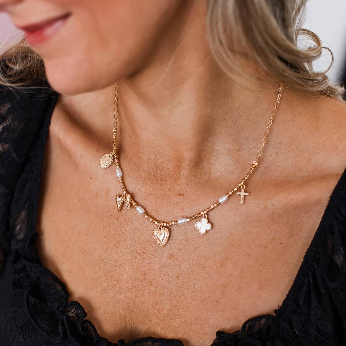 Mesmerizing Life Charm Necklace- Gold – The Pulse Boutique