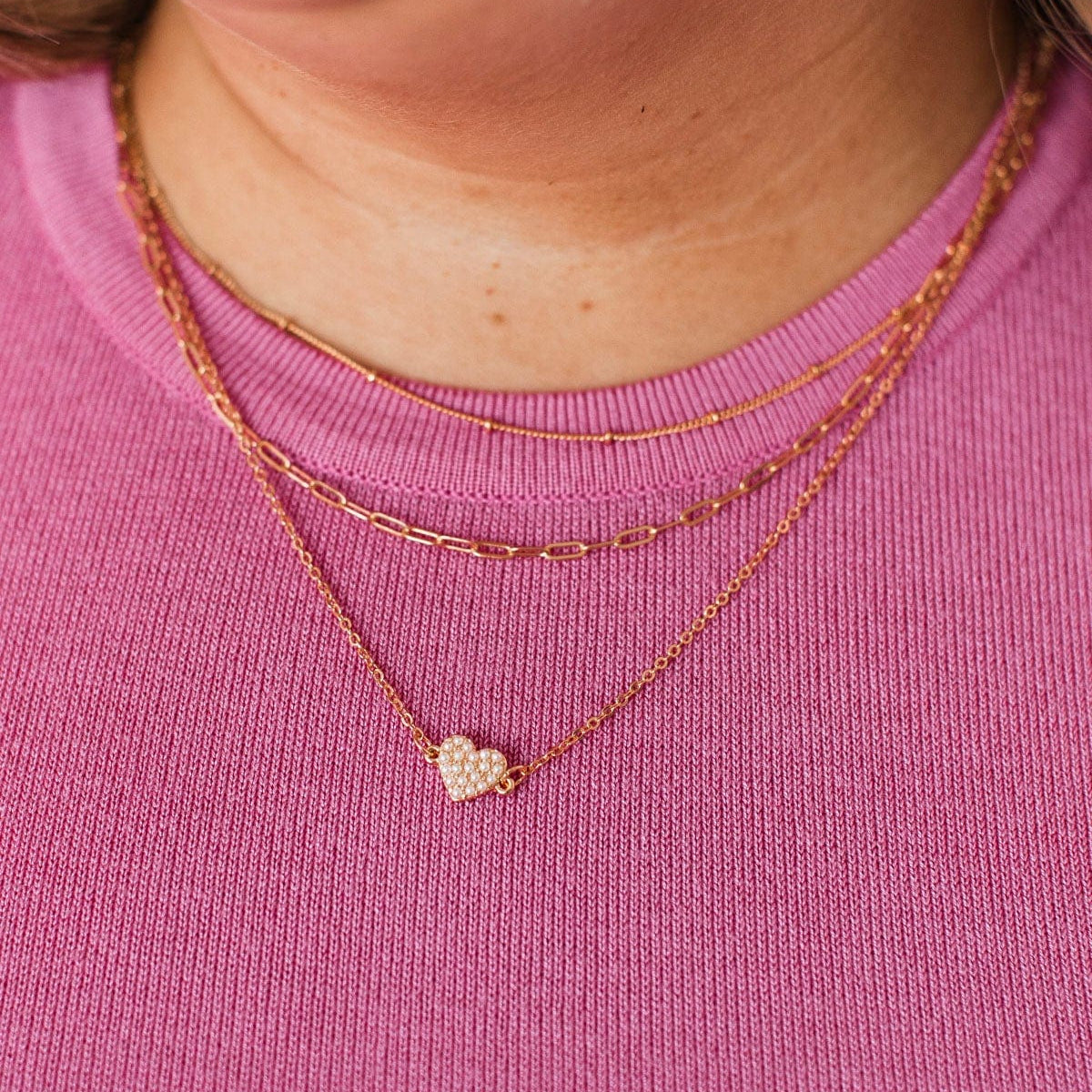 Moments of Happiness Heart Necklace- Gold – The Pulse Boutique