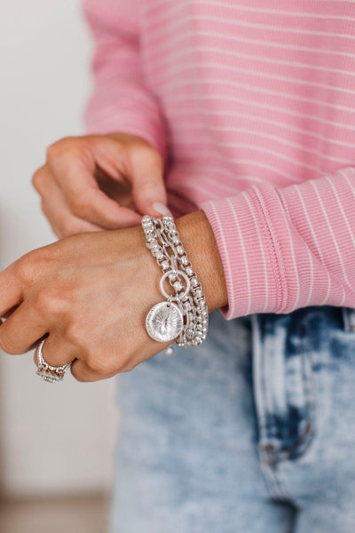 Set The Scene Chain Bracelet- Silver – The Pulse Boutique