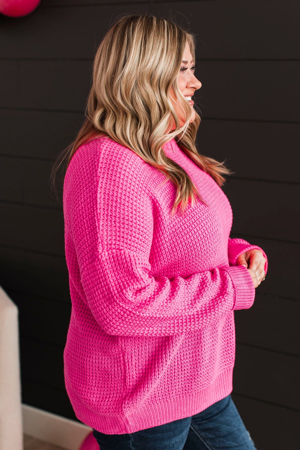 Captivating In Color Knit Sweater- Neon Pink – The Pulse Boutique