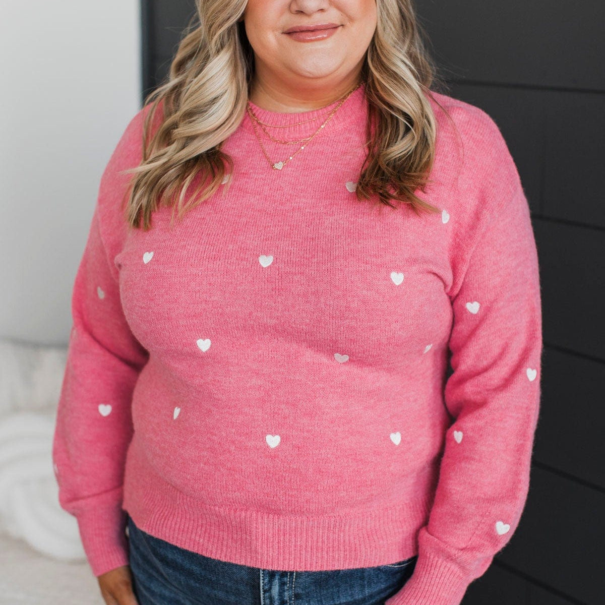 Unbelievable Feelings Heart Knit Sweater- Pink – The Pulse Boutique