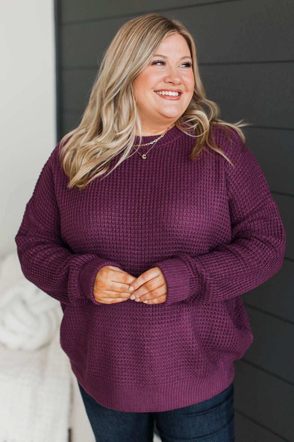 Captivating In Color Knit Sweater- Eggplant – The Pulse Boutique