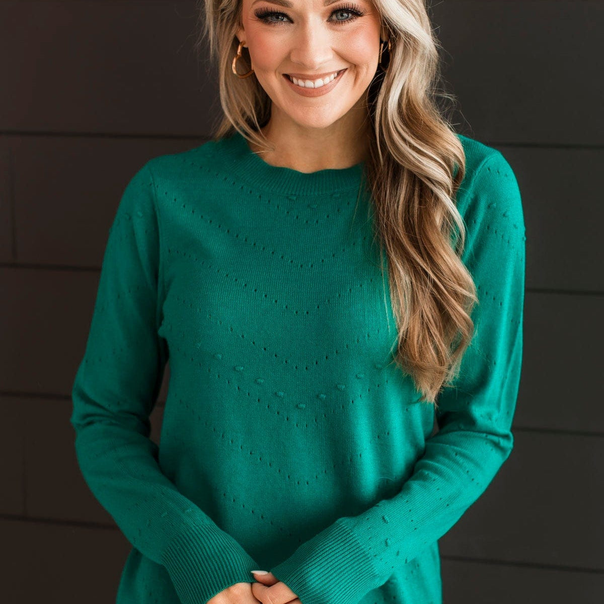 Timeless Allure Knit Sweater- Emerald – The Pulse Boutique