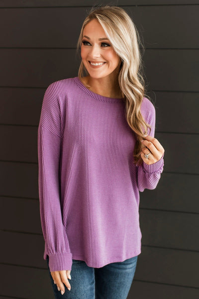 Pleased To Meet You Knit Top- Lavender – The Pulse Boutique