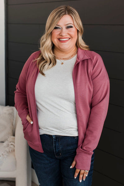 Keep Crushing It Zip-Up Jacket- Rose – The Pulse Boutique