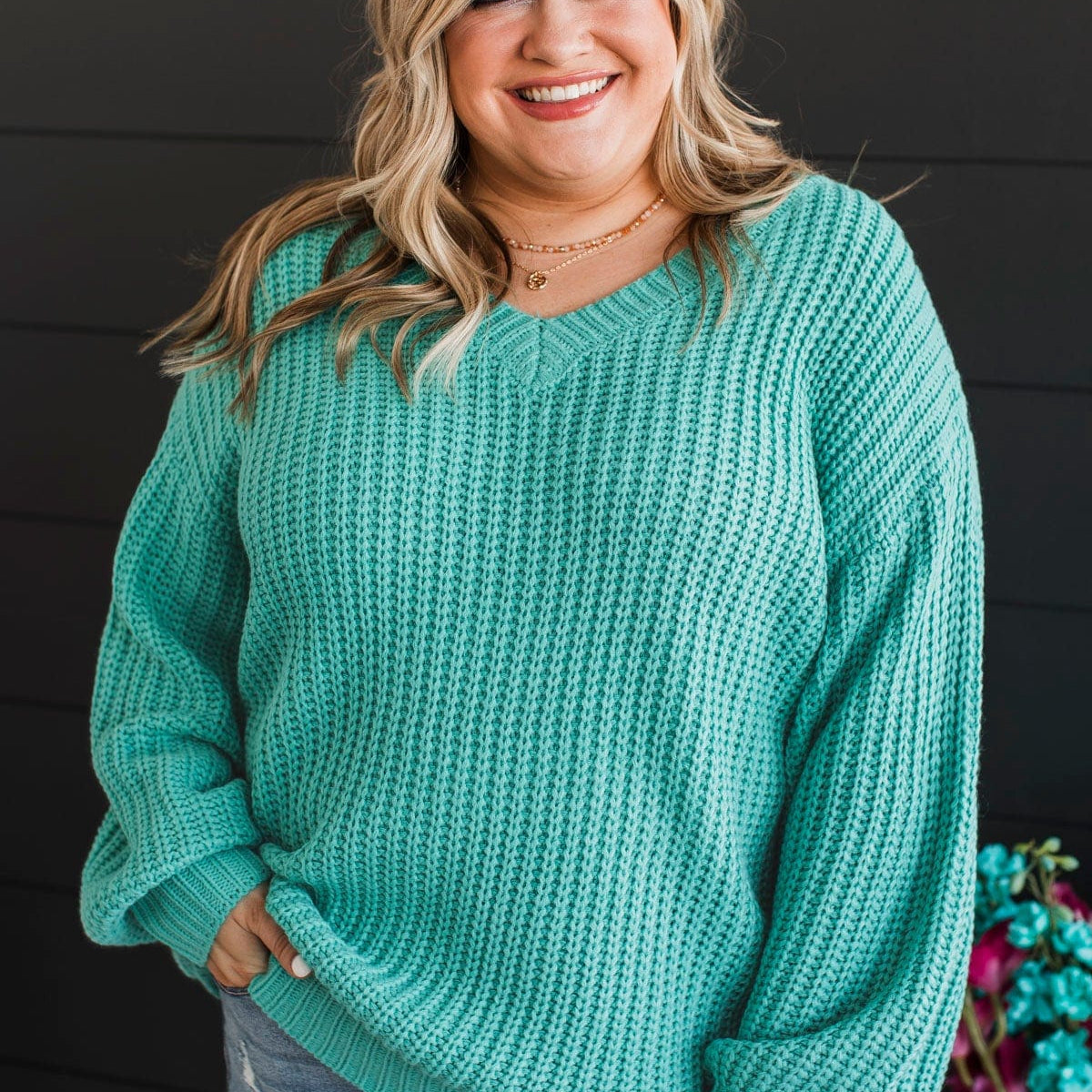 Sparkling Passion Knit Sweater- Dark Mint – The Pulse Boutique