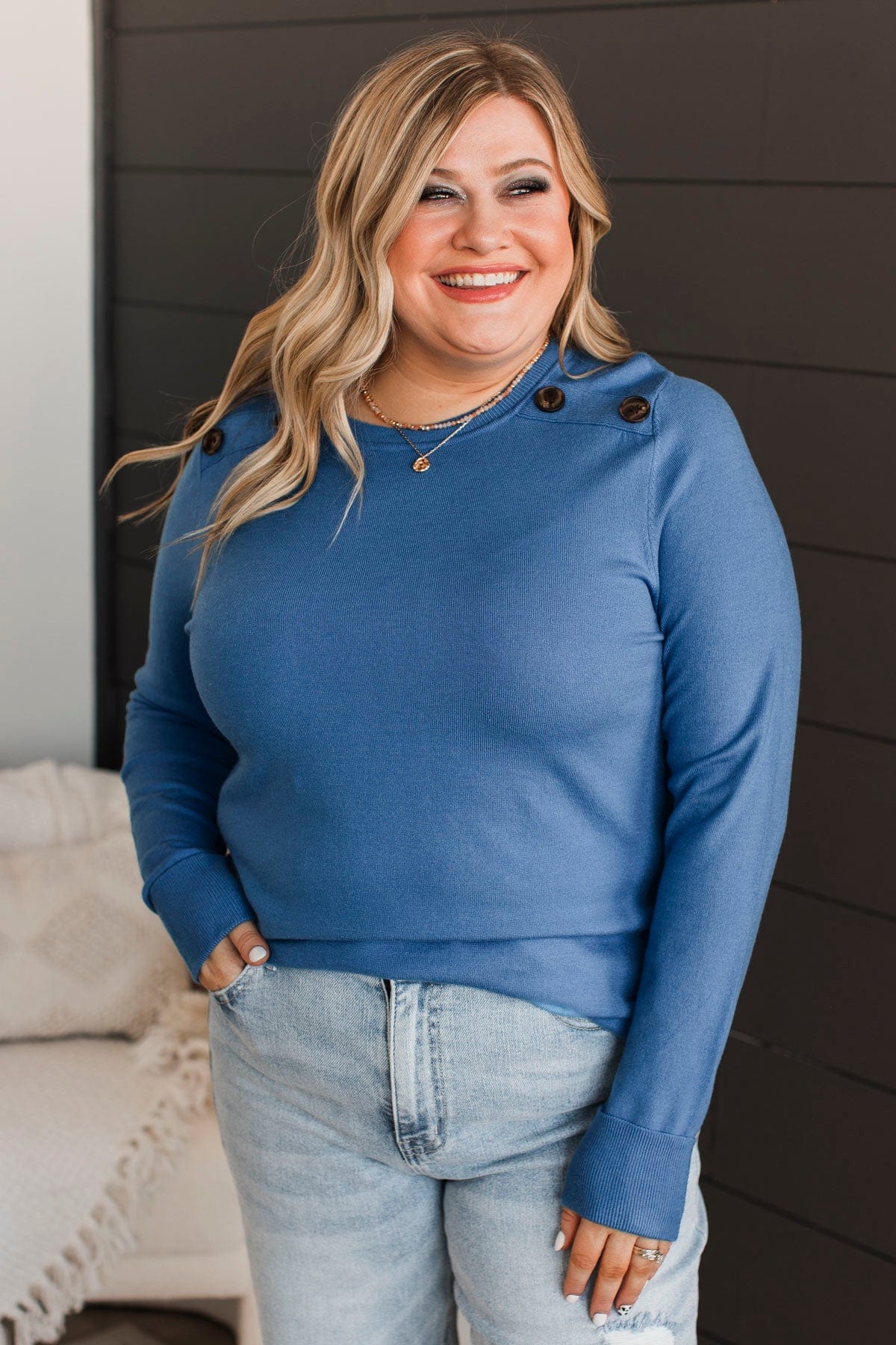 Stay Cozy Knit Sweater- Cobalt – The Pulse Boutique