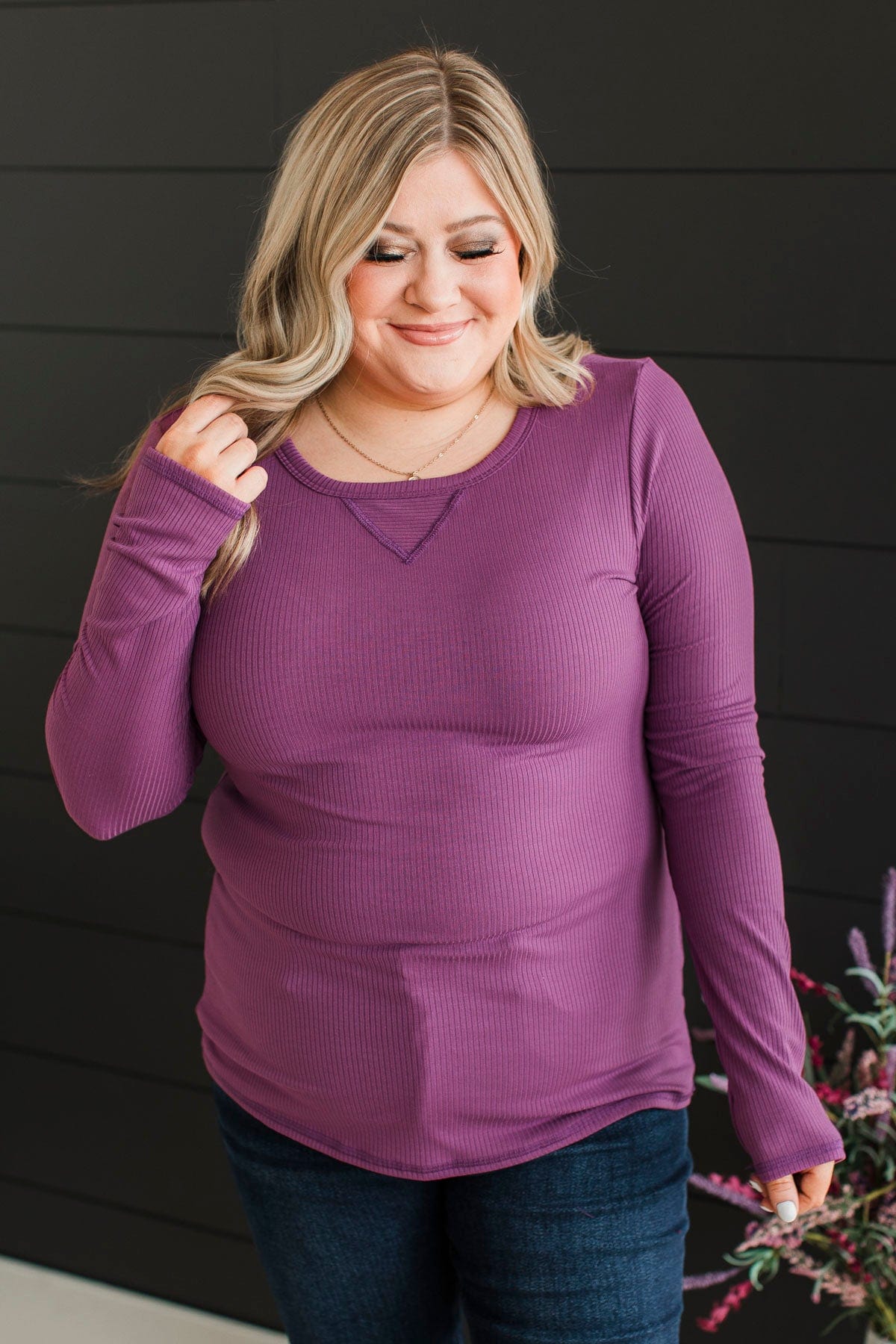 Love You Forever Knit Top- Grape – The Pulse Boutique