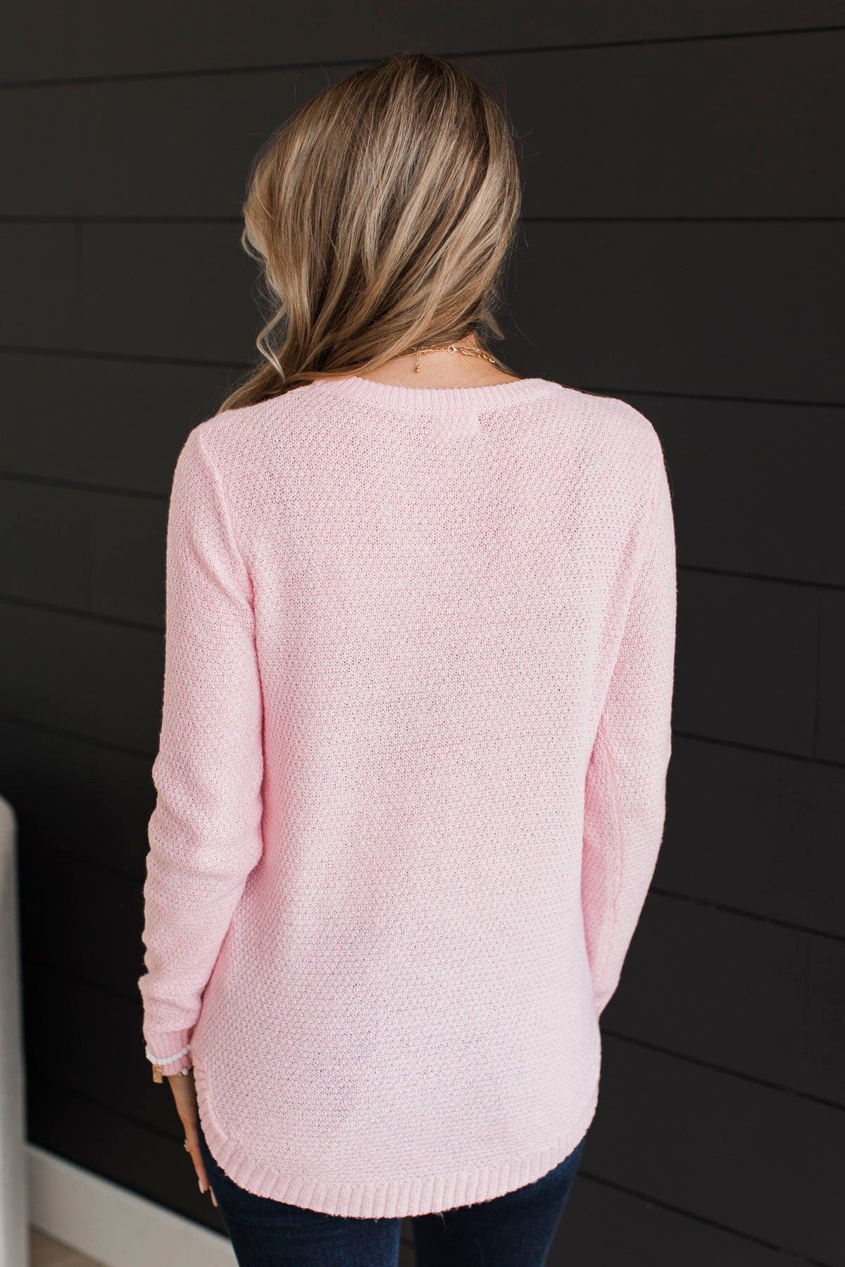 Runway Beauty Knit Sweater- Baby Pink – The Pulse Boutique