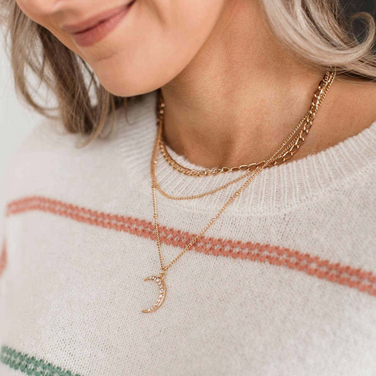 Always Charming 3-Tier Necklace- Gold – The Pulse Boutique