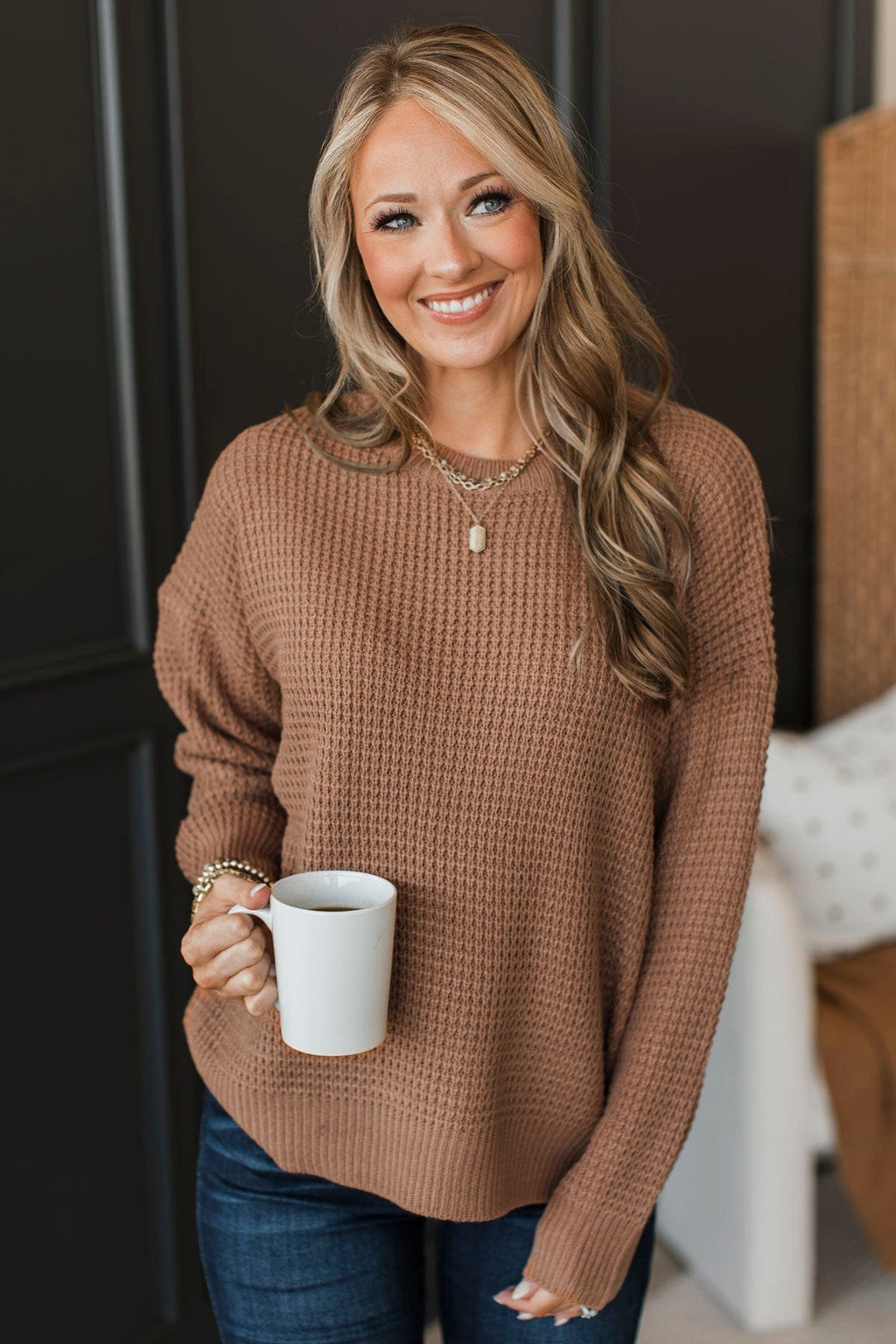 Captivating In Color Knit Sweater- Light Rust – The Pulse Boutique