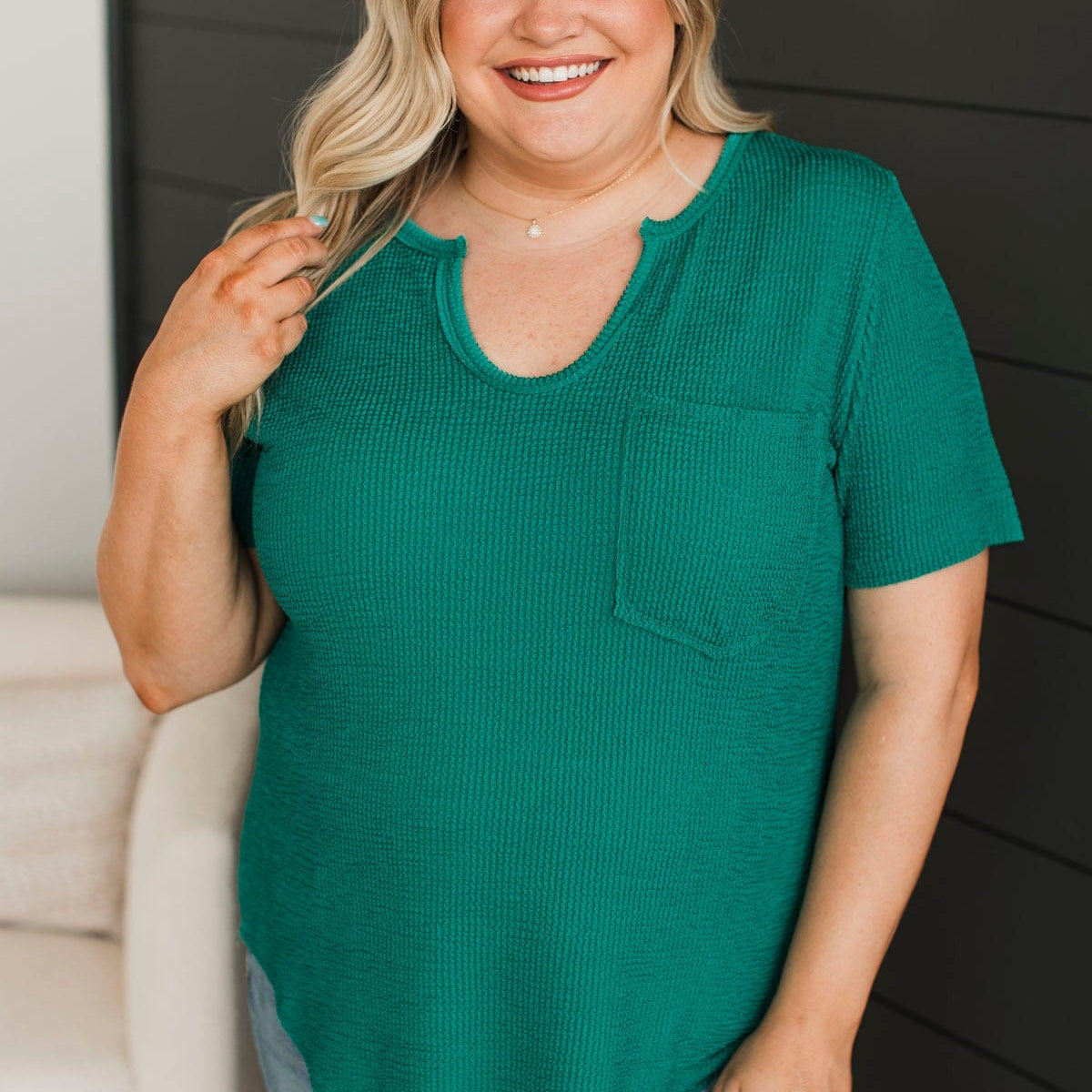 Feeling Your Love Ribbed Top- Jade – The Pulse Boutique