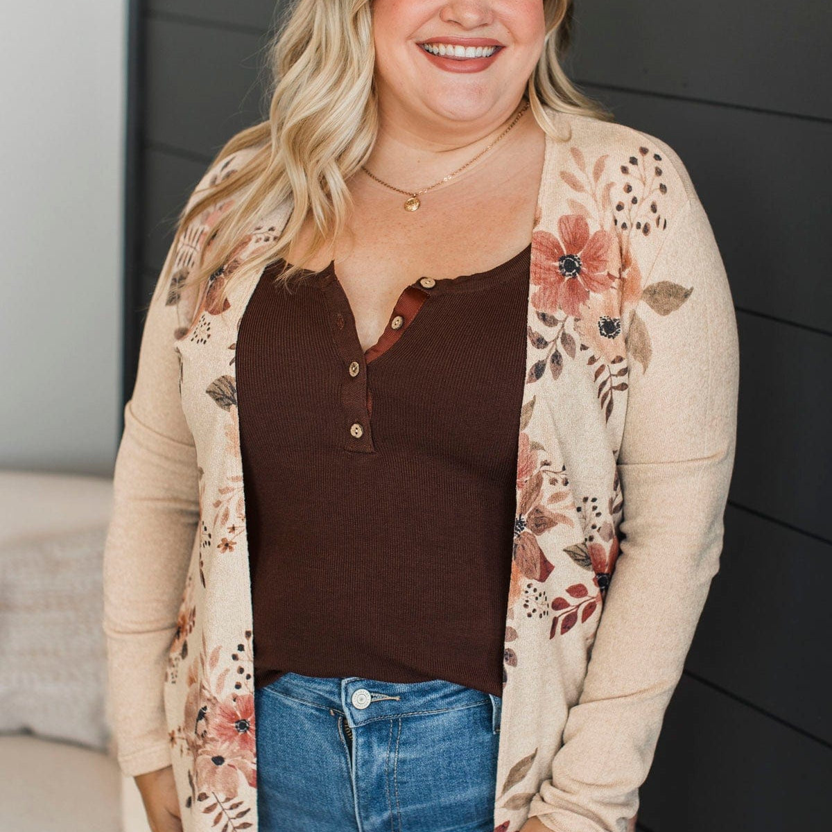 Love In Your Eyes Floral Cardigan- Khaki – The Pulse Boutique