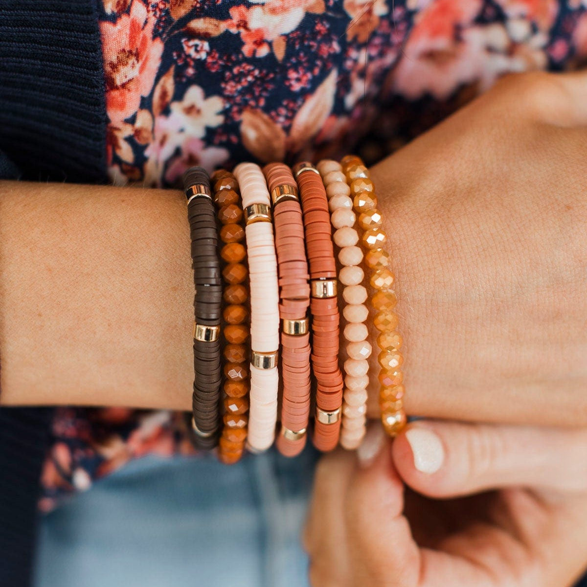 Smile At Me Stackable Bracelet Set- Terracotta – The Pulse Boutique